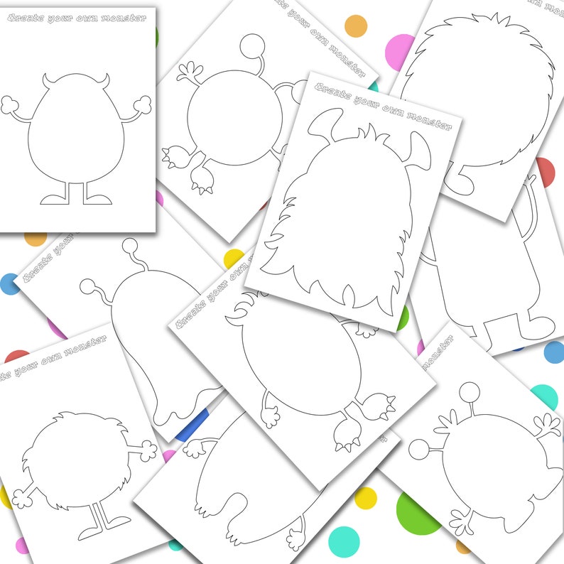 Create Your Own Monster Printable Craft Sheets, Activity Sheets, Paper ...