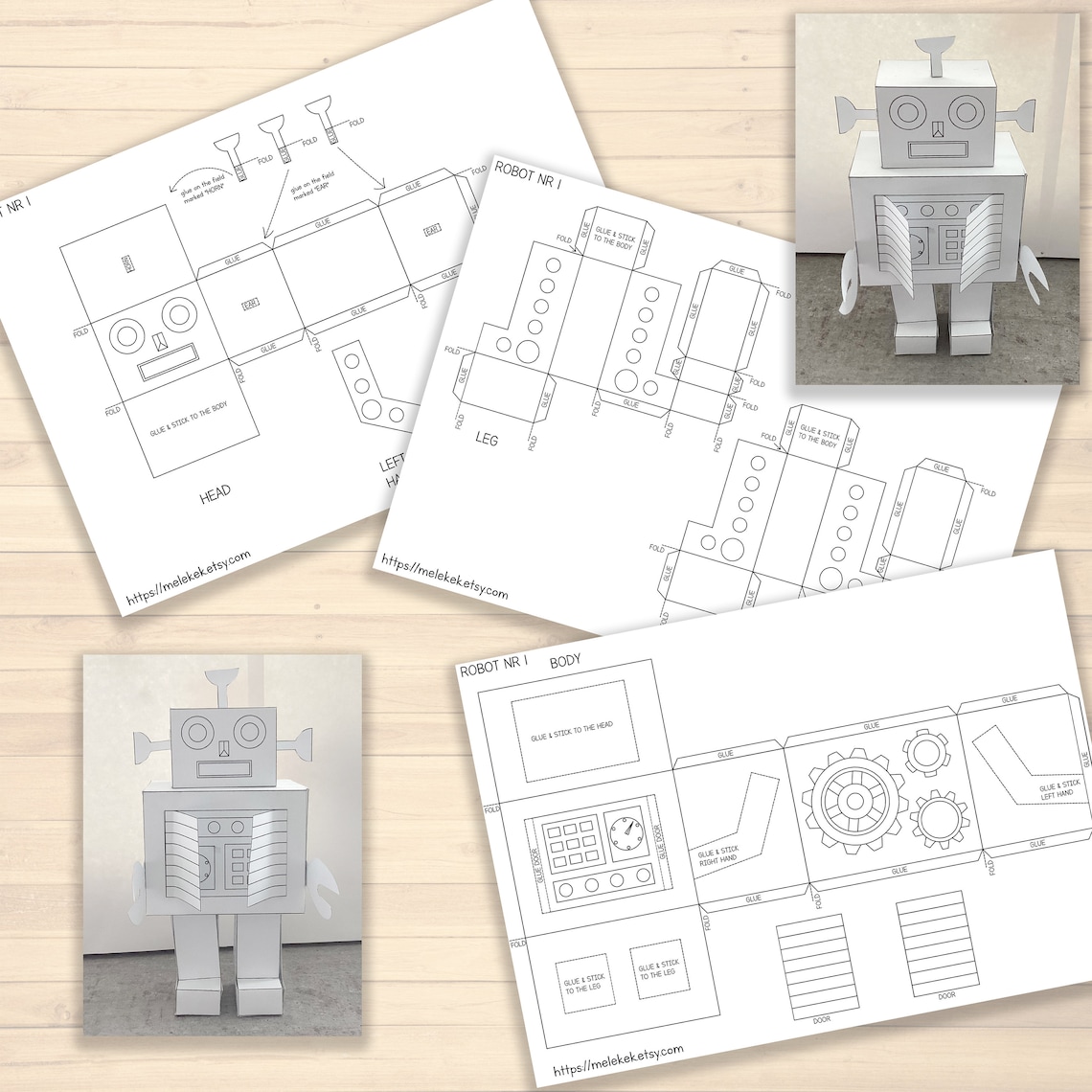 Robots Template Printable Craft Sheets, Activity Sheets, Paper Craft ...