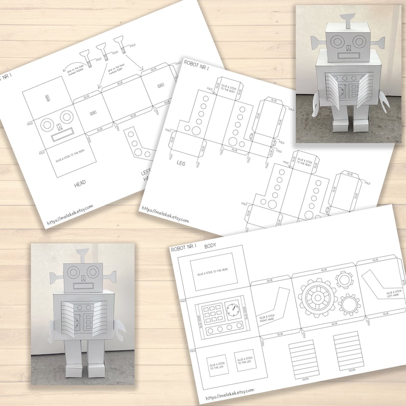 Robots Template Printable Craft Sheets, Activity Sheets, Paper Craft ...