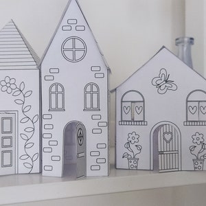 Paper Houses Template Printable Craft Sheets, Activity Sheets, Paper ...