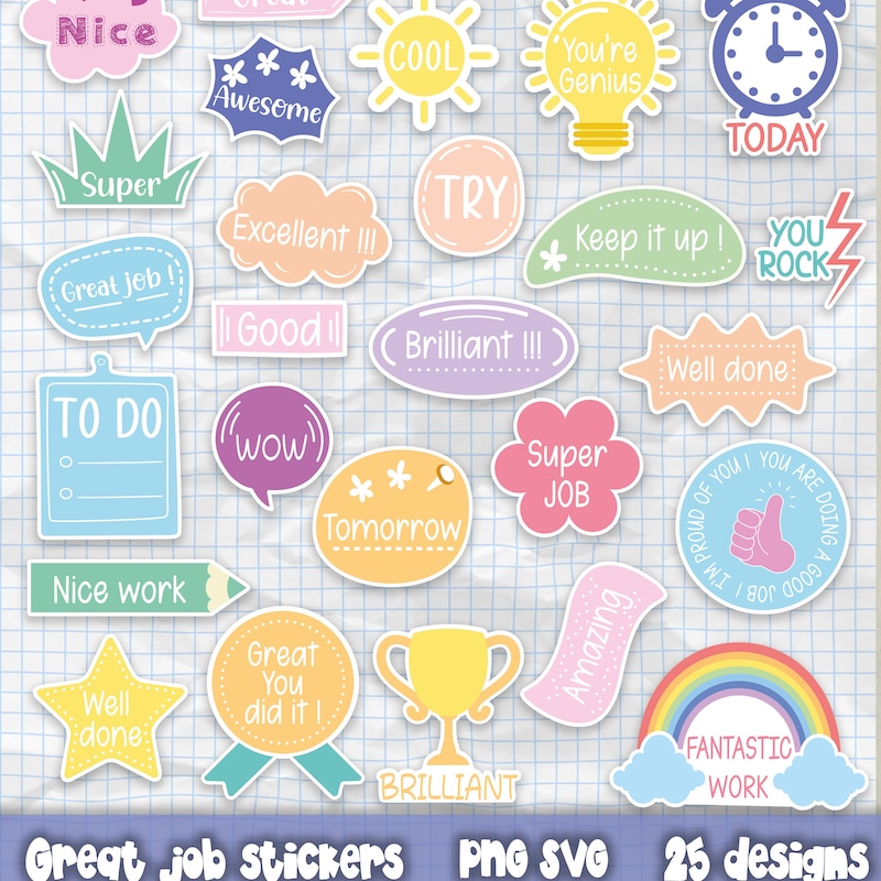 Great Job Sticker - Etsy