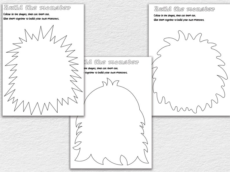Build the Monster Template Printable Craft Sheets, Activity Sheets ...