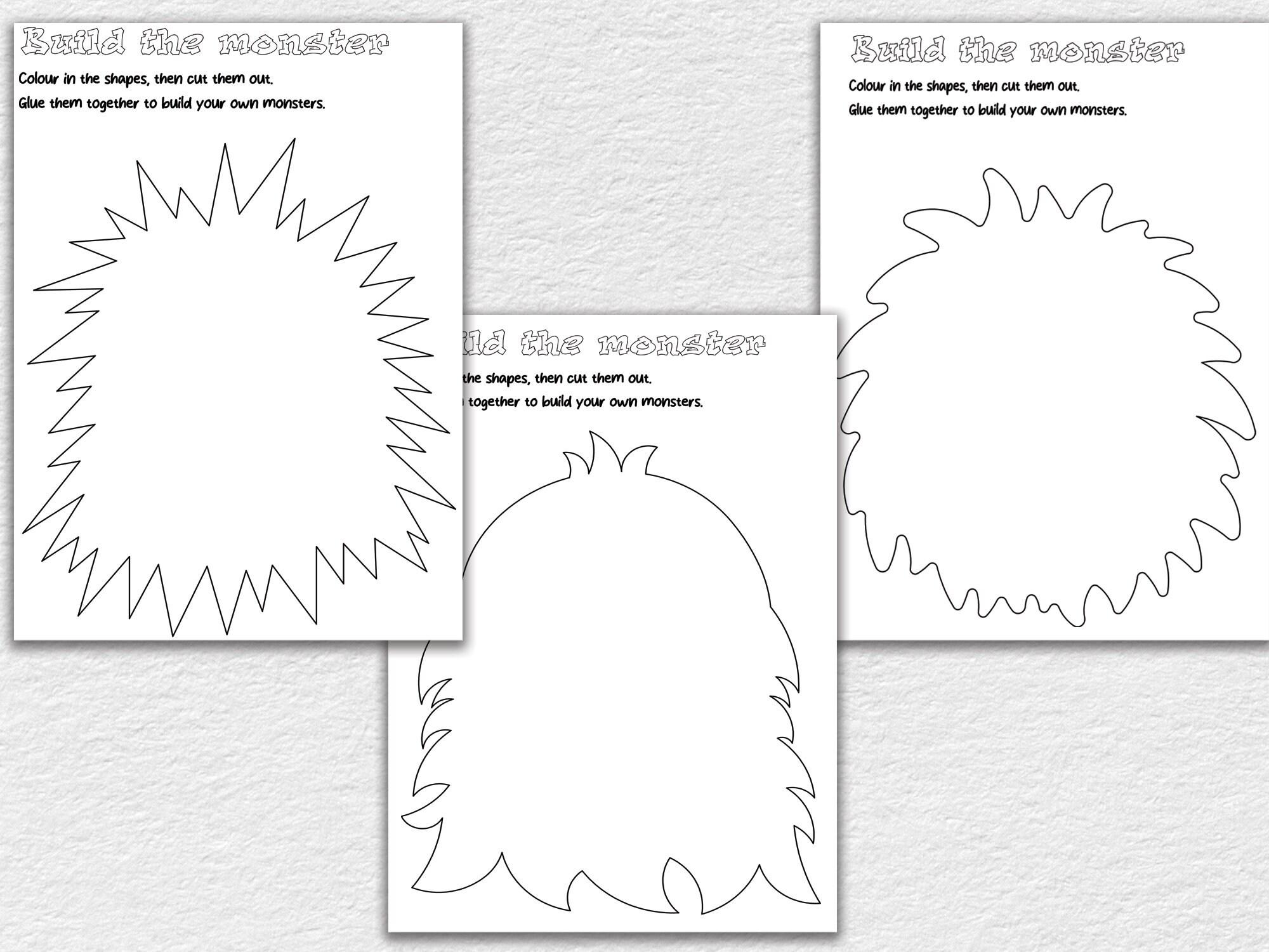 Build the Monster Template Printable Craft Sheets, Activity Sheets ...