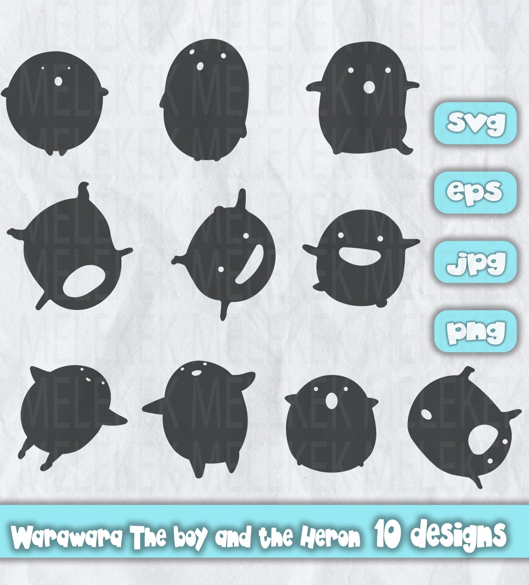 Warawara Svg, the Boy and the Heron SVG EPS PNG, Anime Svg, Ghibli Svg ...