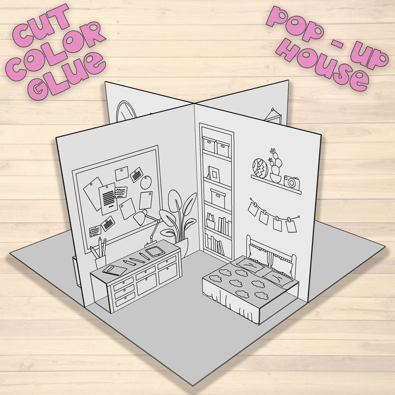 Pop-up Paper House Template Printable Craft Sheets, Activity Sheets ...