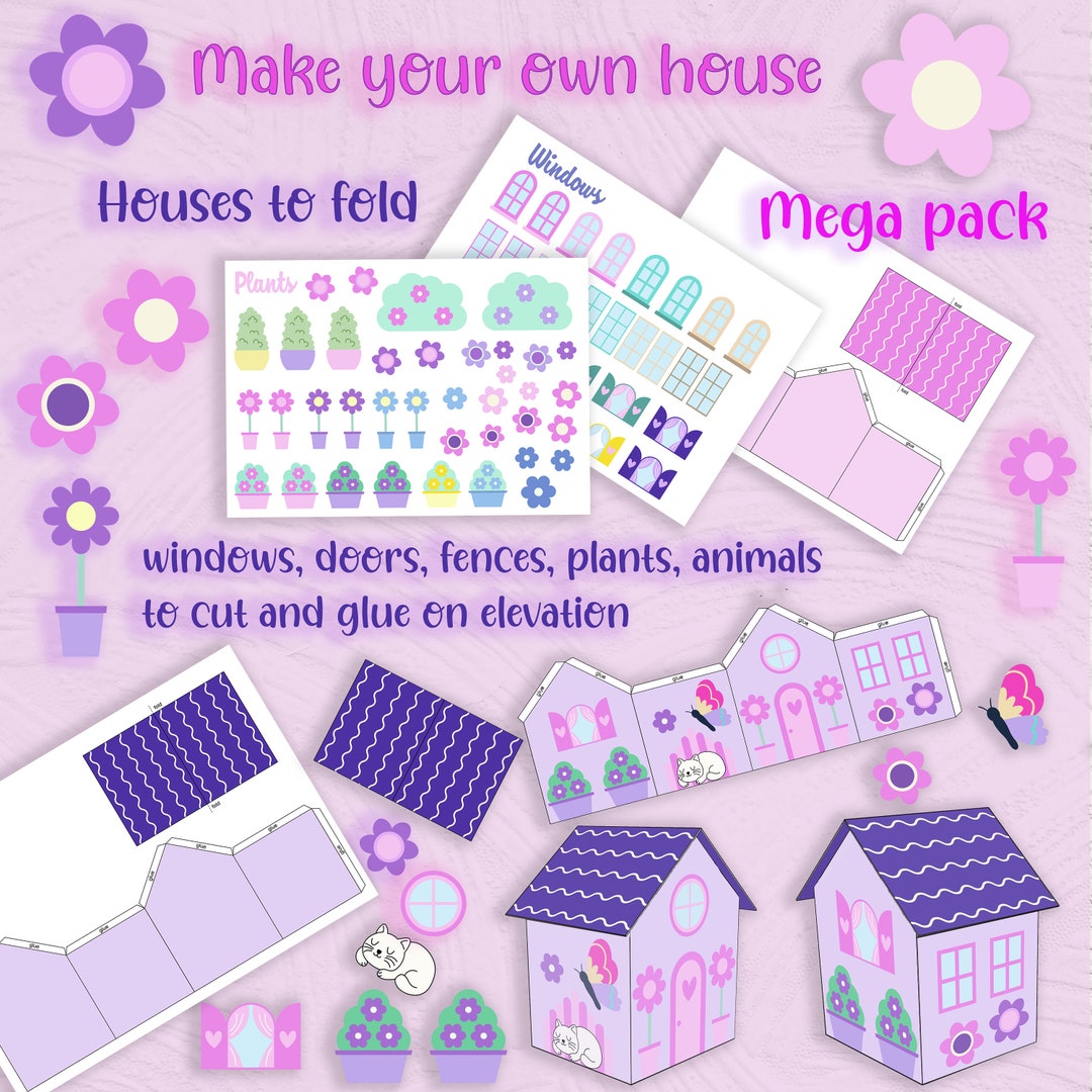 Paper Houses Template Printable Craft Sheets, Create Your Houses, Paper ...