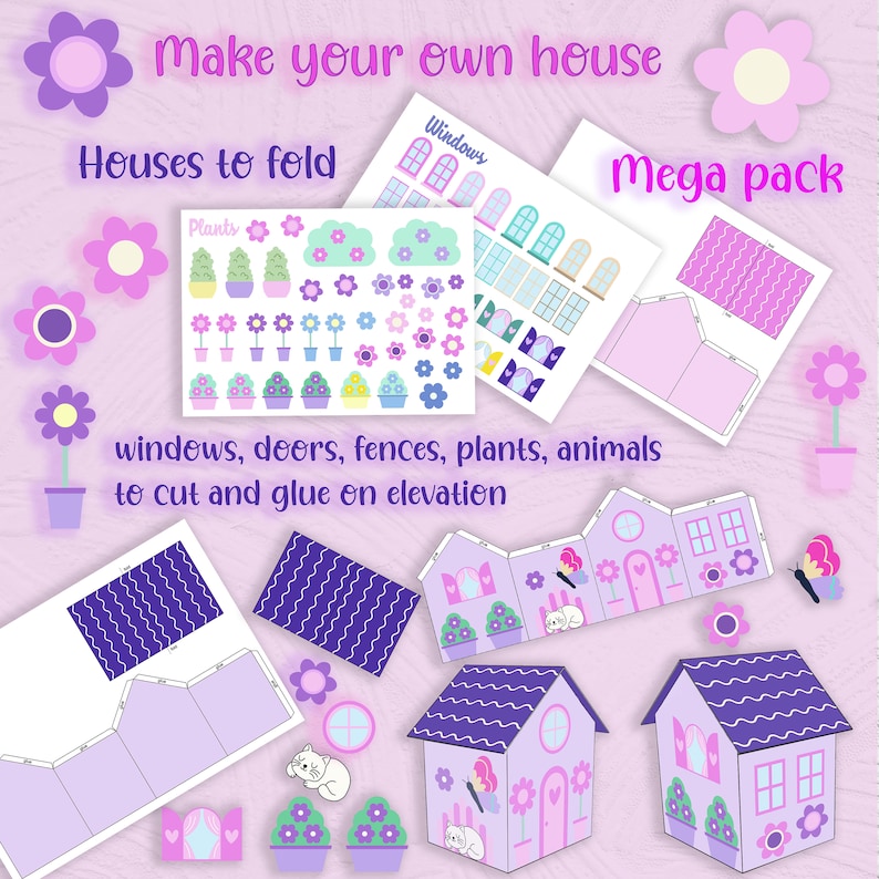 Paper Houses Template Printable Craft Sheets, Create Your Houses, Paper ...