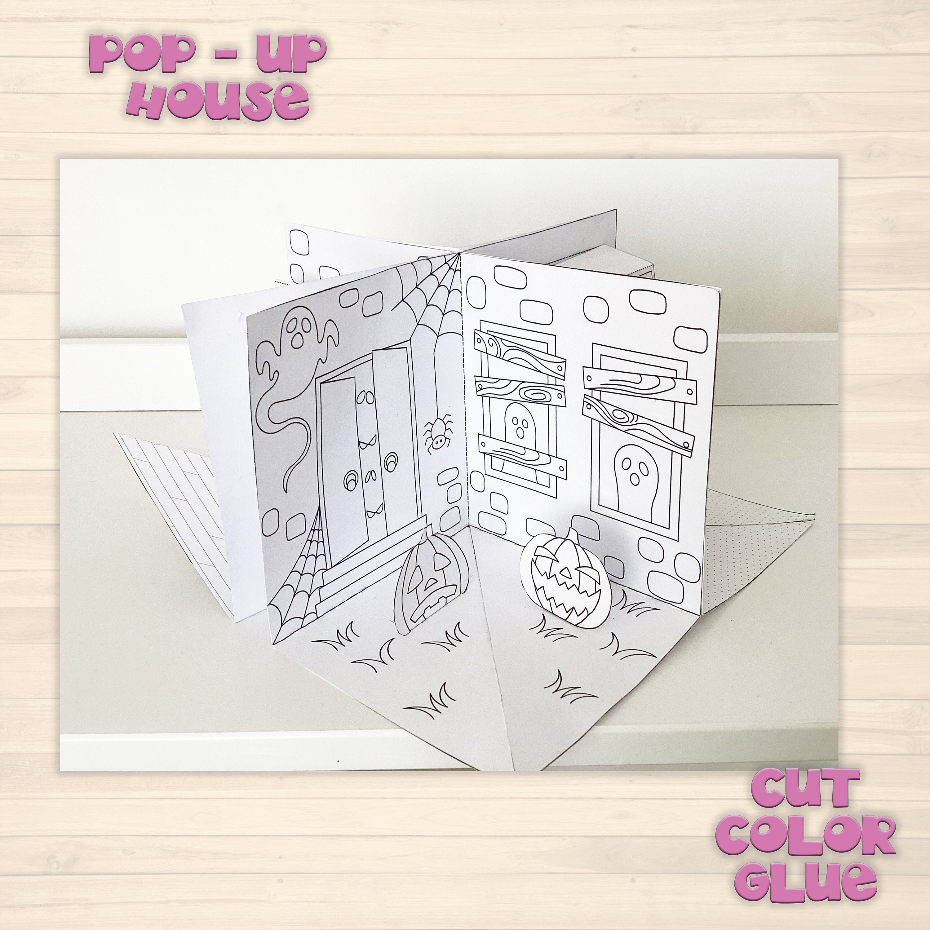 Haunted Halloween Witch Pop-up Paper House Book, Haunted House to Print ...