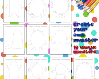 Create Your Own Monster Printable Craft Sheets, Activity Sheets, Paper ...