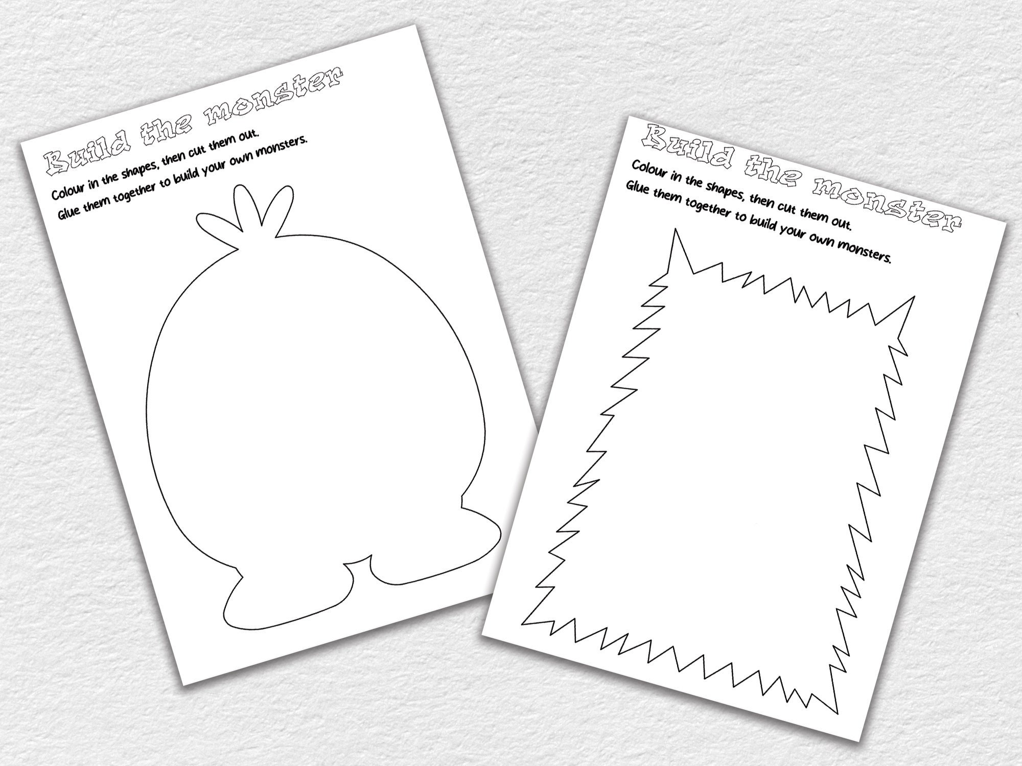 Build the Monster Template Printable Craft Sheets, Activity Sheets ...