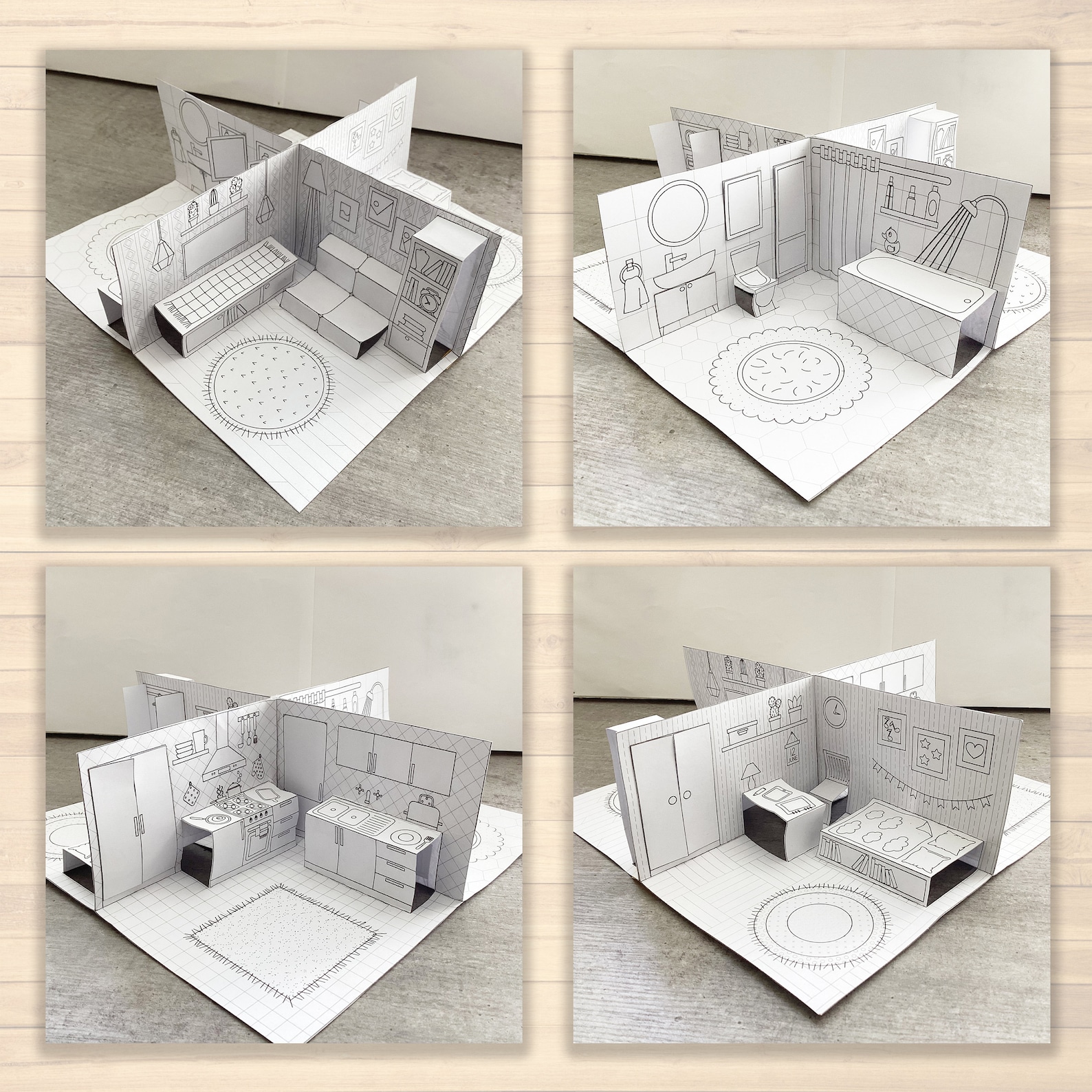 Pop-up Paper House Template Printable Craft Sheets, Activity Sheets ...