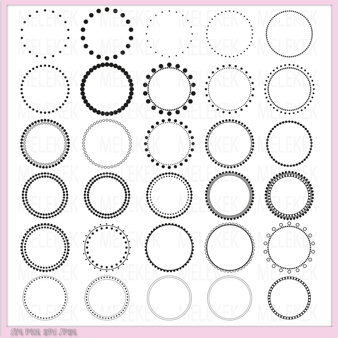 Circle Frame SVG Double Circle Frame SVG Circle SVG Round Frame Svg ...