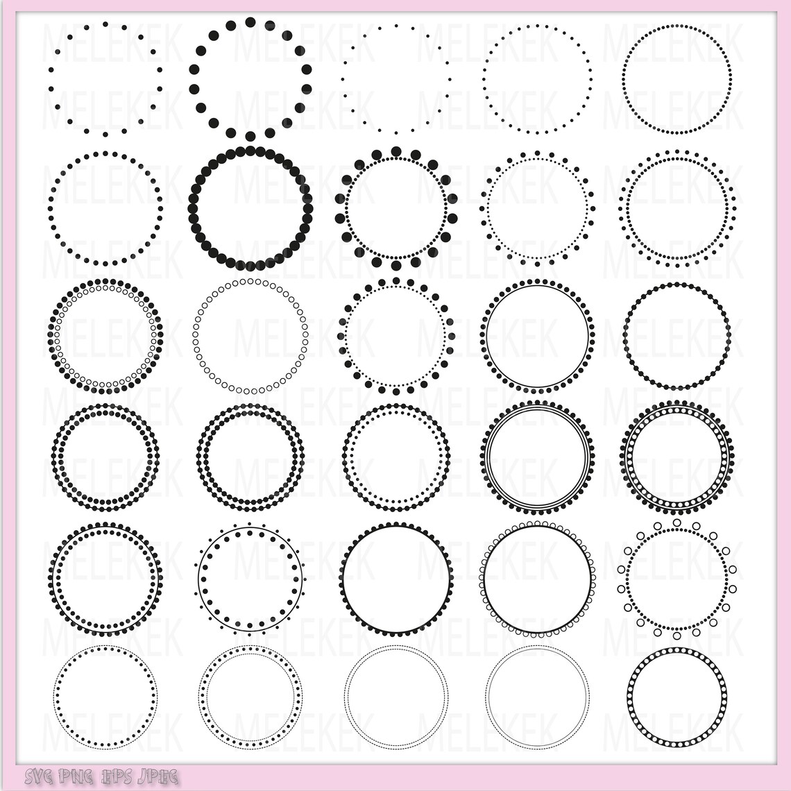 Circle Frame SVG Double Circle Frame SVG Circle SVG Round Frame Svg ...