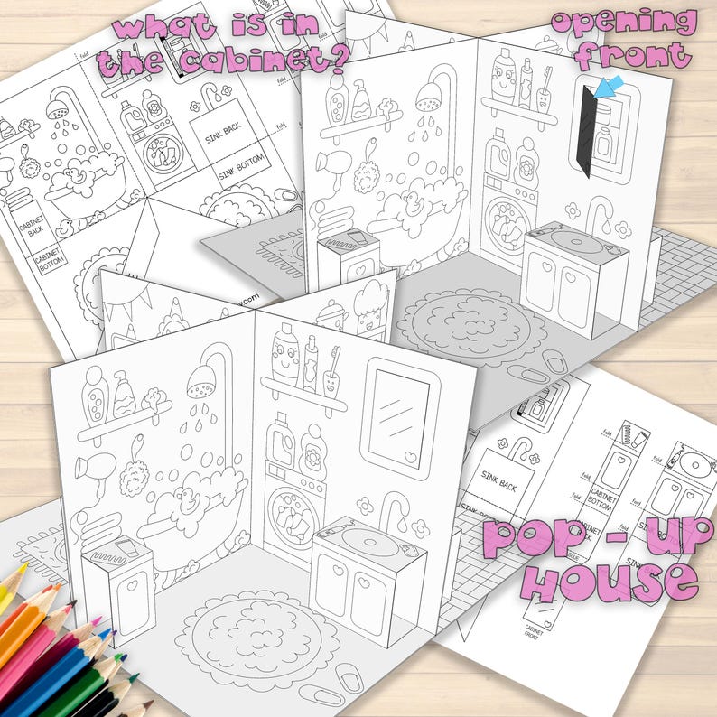 Pop-up Paper House Template Printable Craft Sheets, Activity Sheets ...