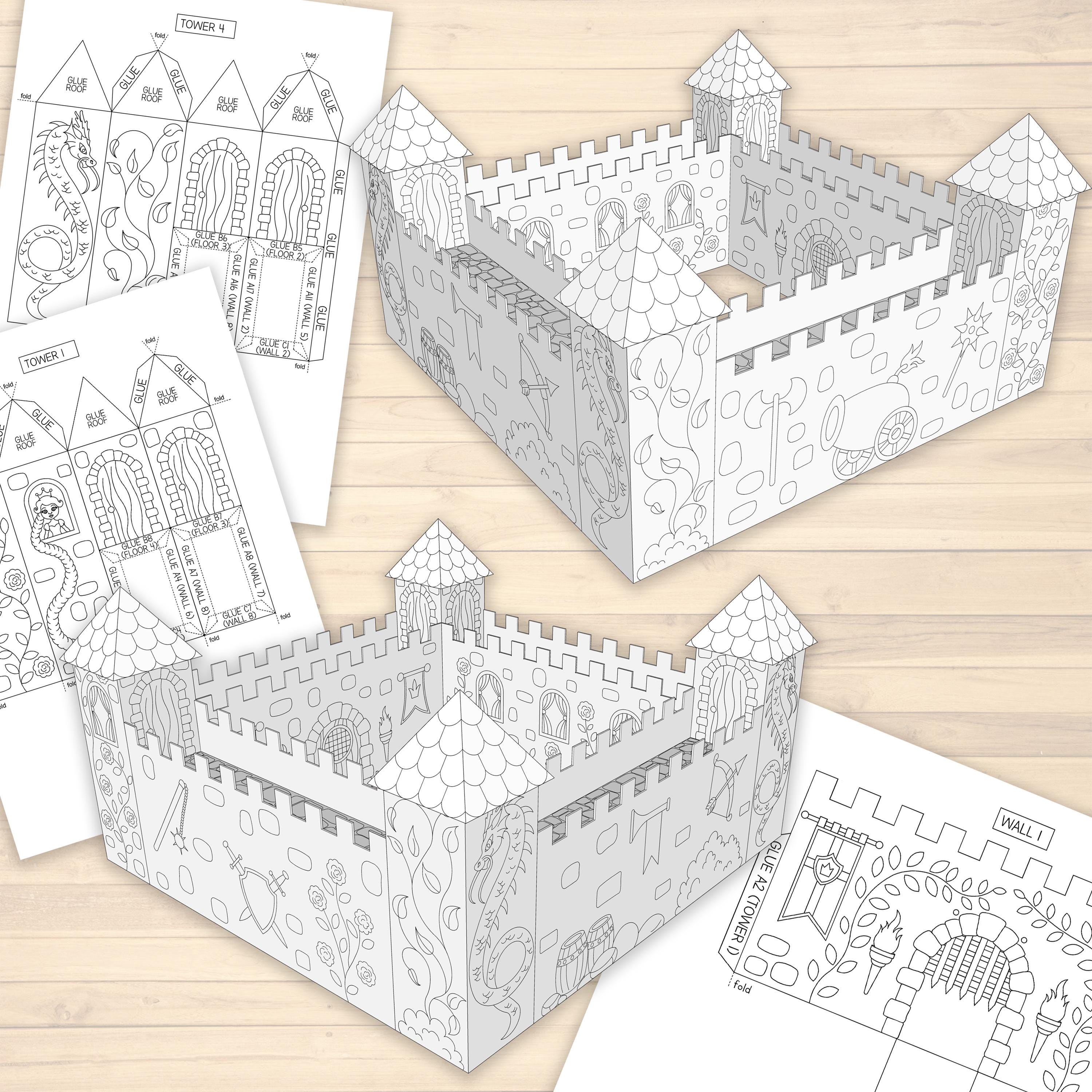 Paper CASTLE 3D Printable, Printable Paper Castle for Action Figures ...