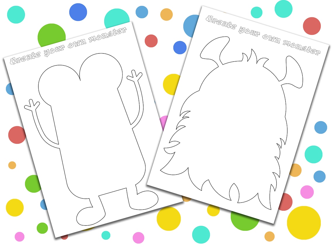 Create Your Own Monster Printable Craft Sheets, Activity Sheets, Paper ...