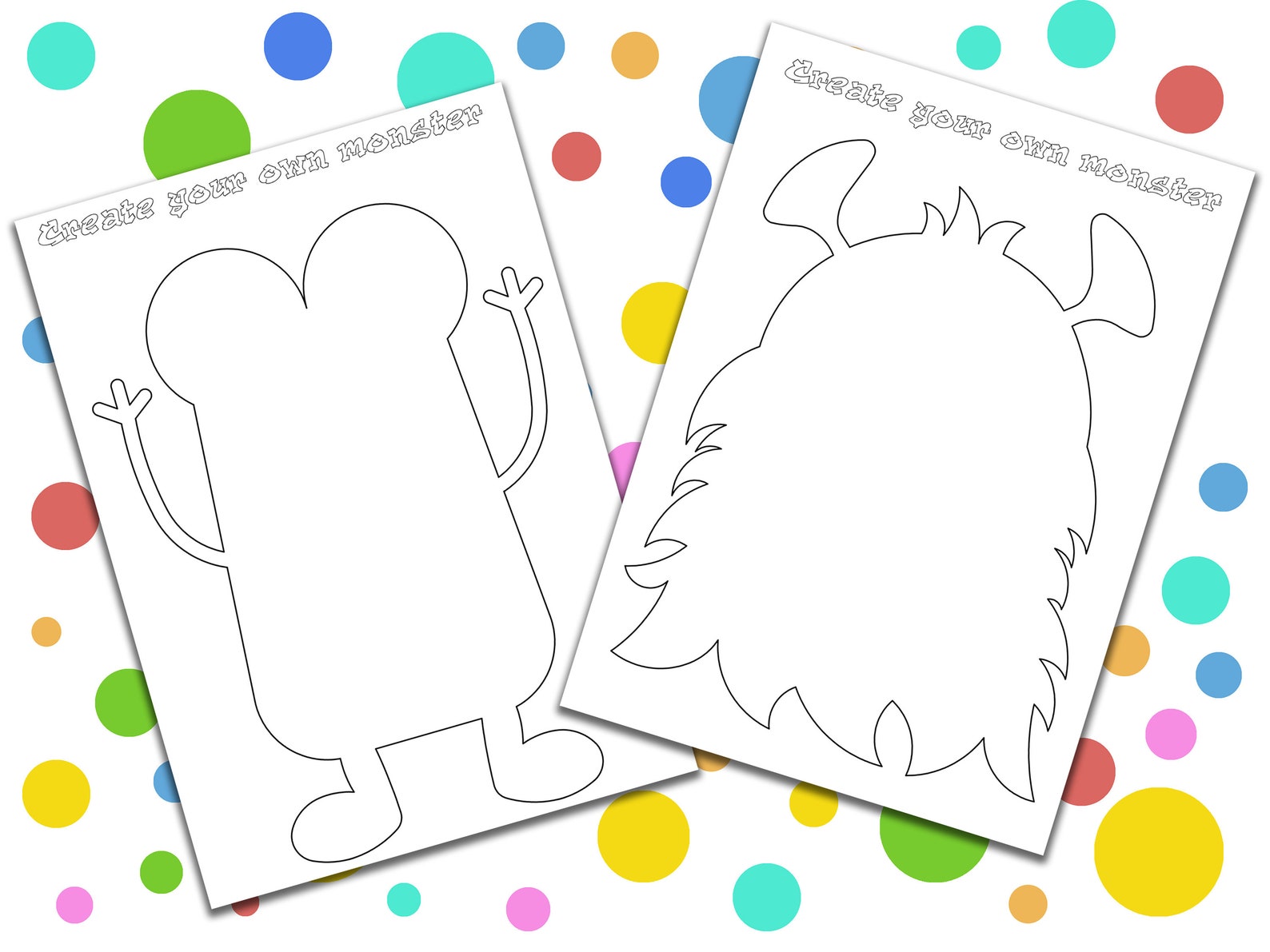 Create Your Own Monster Printable Craft Sheets, Activity Sheets, Paper ...