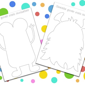 Create Your Own Monster Printable Craft Sheets, Activity Sheets, Paper ...
