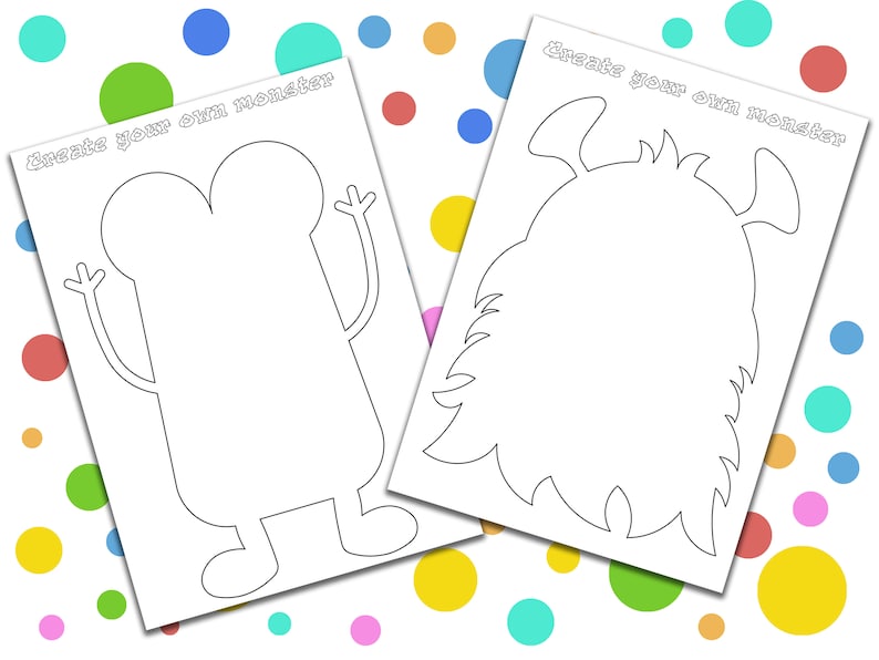 Create Your Own Monster Printable Craft Sheets, Activity Sheets, Paper ...