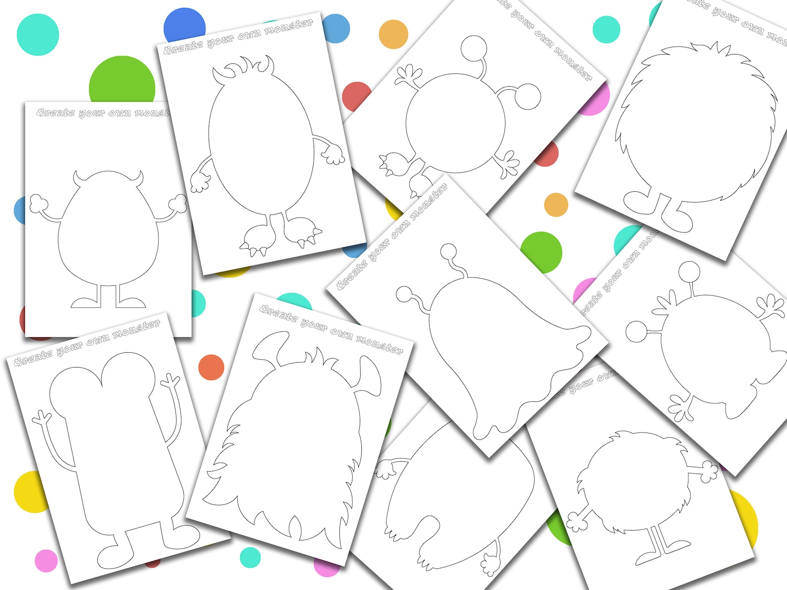Create Your Own Monster Printable Craft Sheets, Activity Sheets, Paper ...