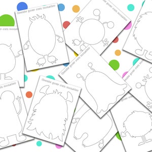 Create Your Own Monster Printable Craft Sheets, Activity Sheets, Paper ...