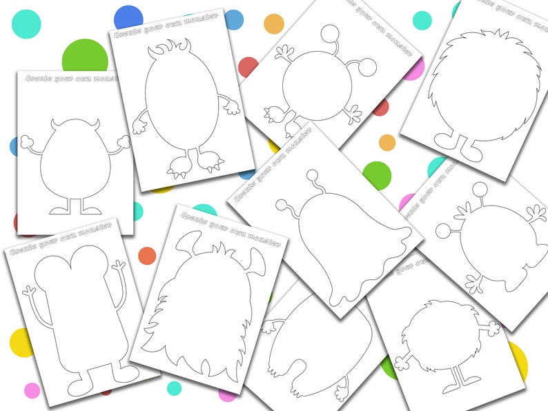 Create Your Own Monster Printable Craft Sheets, Activity Sheets, Paper ...