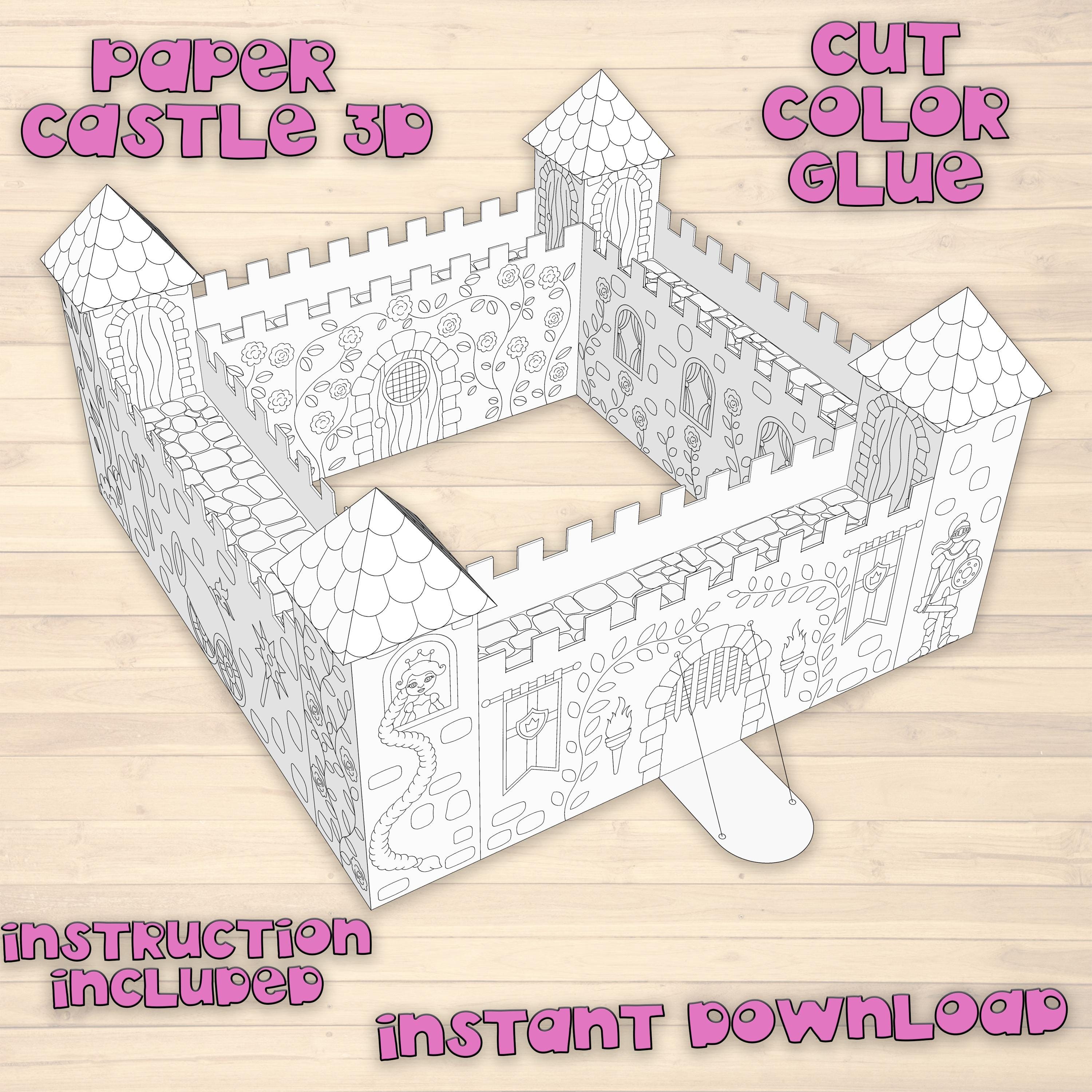 Paper CASTLE 3D Printable, Printable Paper Castle for Action Figures ...