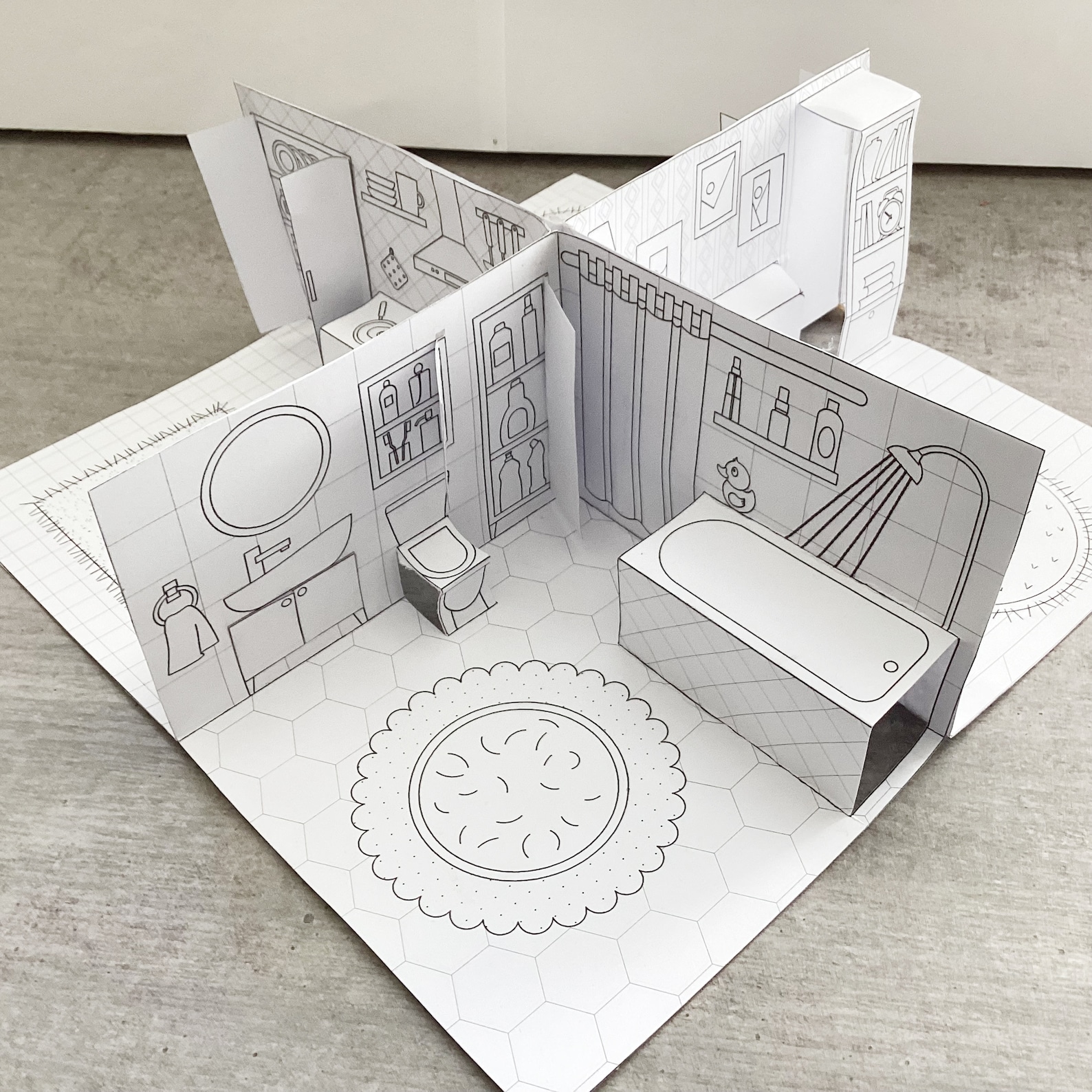 Pop-up Paper House Template Printable Craft Sheets, Activity Sheets ...