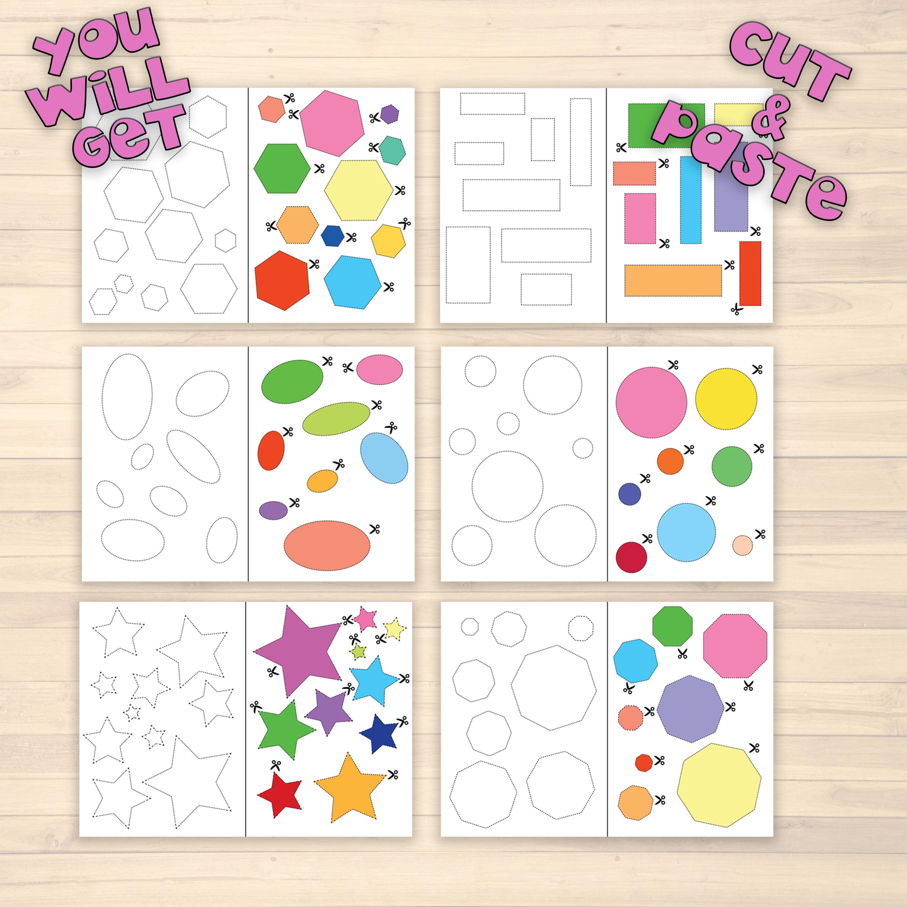 Montessori Cut and Paste Preschool Activities, Paper Kids Craft ...