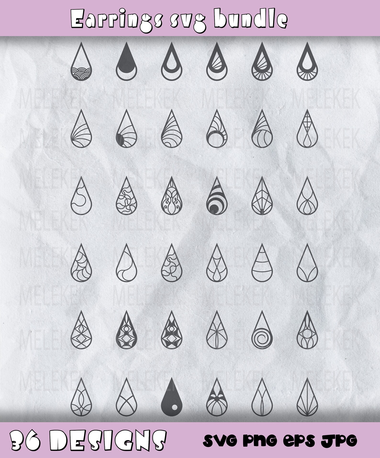 Earrings SVG Bundle, Earrings SVG Download, Earring Cut File, Earrings ...