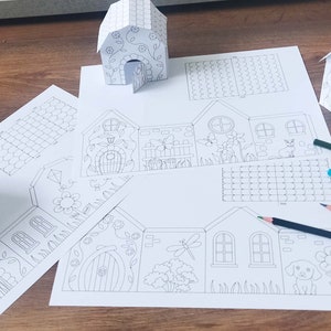 Paper Houses Template Printable Craft Sheets, Activity Sheets, Paper ...