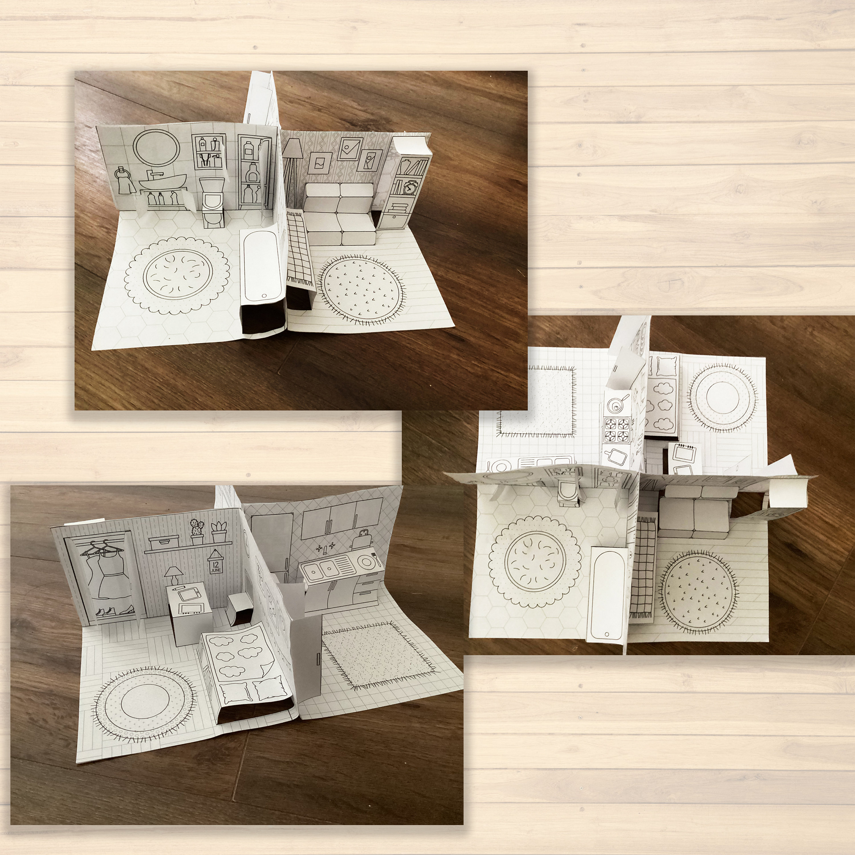 Pop-up Paper House Template Printable Craft Sheets, Activity Sheets ...