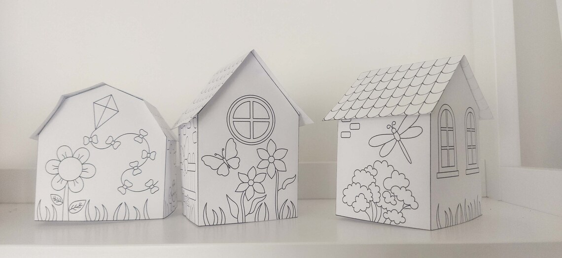 Paper Houses Template Printable Craft Sheets, Activity Sheets, Paper ...