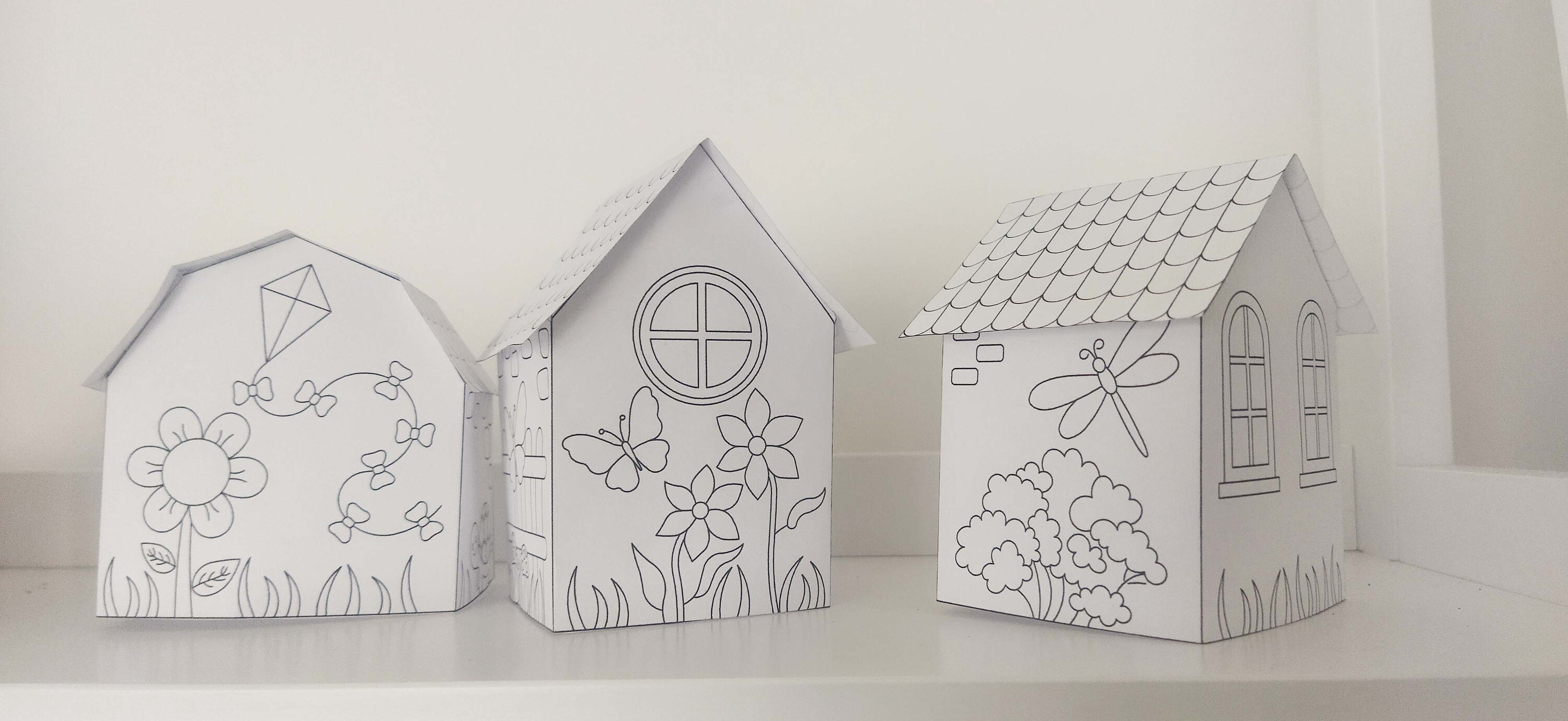 Paper Houses Template Printable Craft Sheets, Activity Sheets, Paper ...