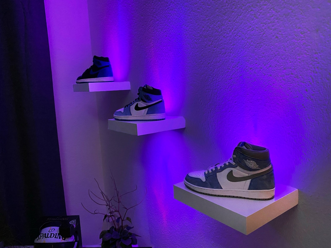 Illuminated Shelf, Shoe Rack, Sneaker, Floating Shelf, Gift Idea ...