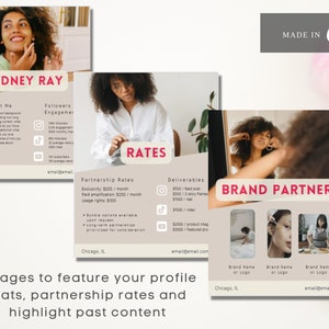 3 Page Influencer Media Kit | Tiktok | Influencer Rate Sheet ...