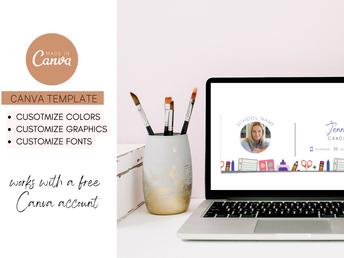 Email Signature Template Teacher | Signature Logo | Gmail Signature ...