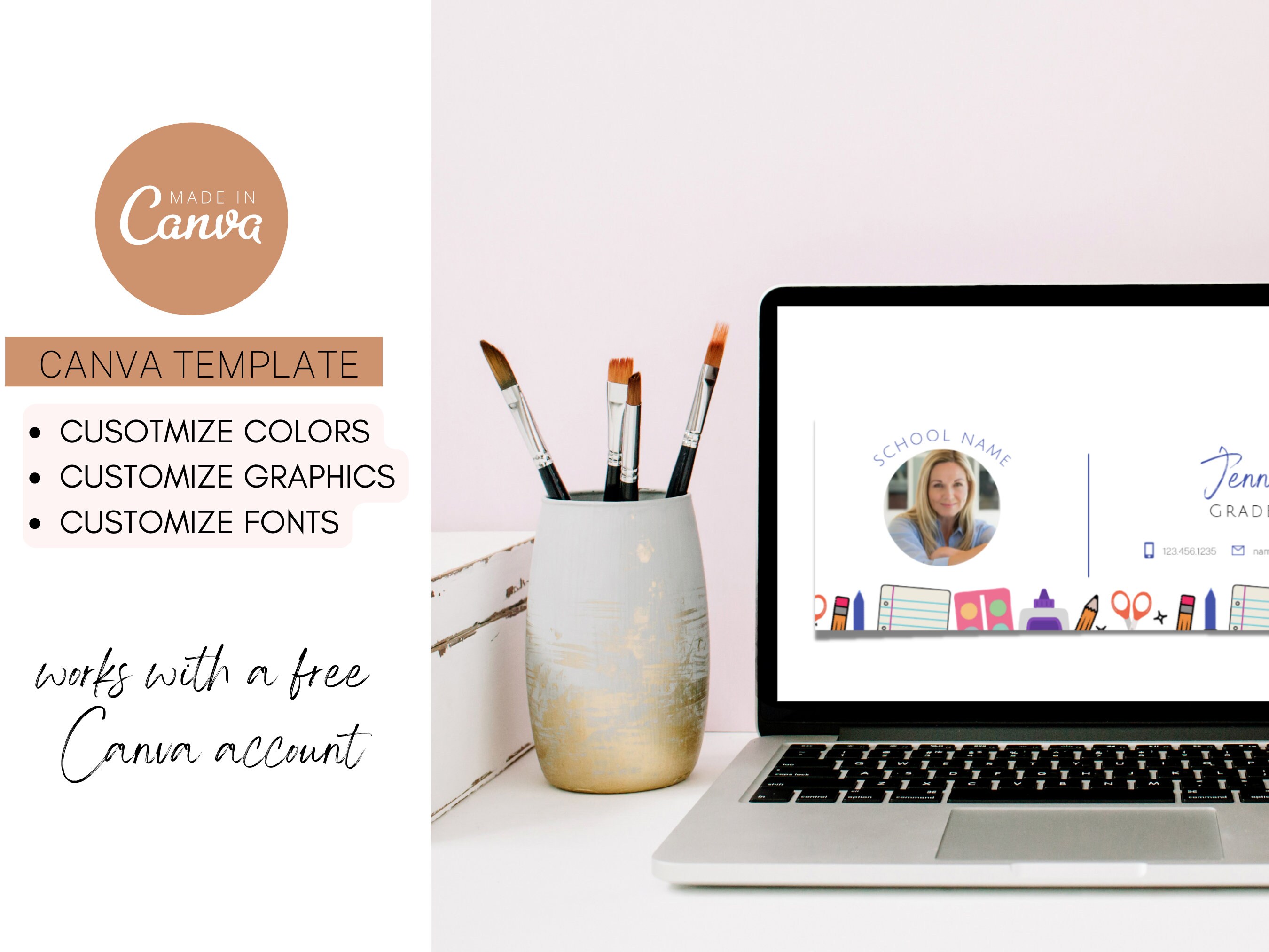 Email Signature Template Teacher | Signature Logo | Gmail Signature ...