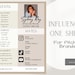 Influencer One Sheet | Influencer Media Kit Template | Influencer Rate ...