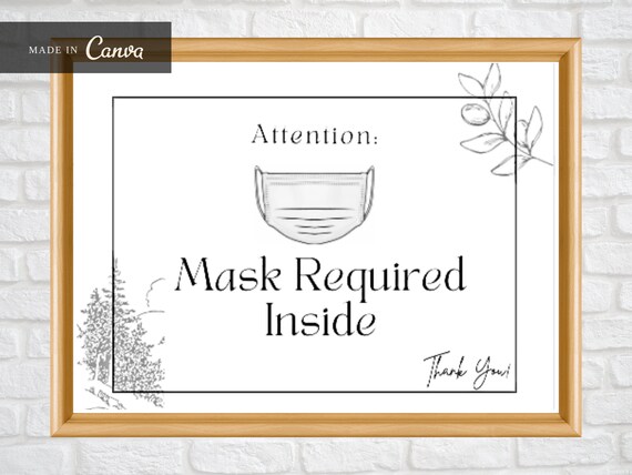Mask Required Sign for Business Custom Mask Sign Mask - Etsy