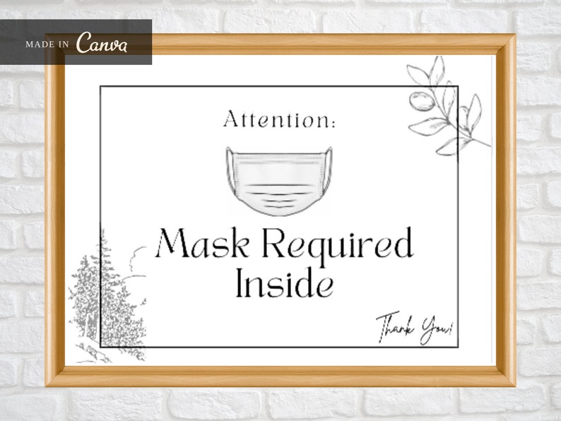 Mask Required Sign for Business | Custom Mask Sign | Mask Required to ...
