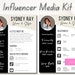 Influencer Media Kit Template | Influencer Rate Sheet | Blogger ...