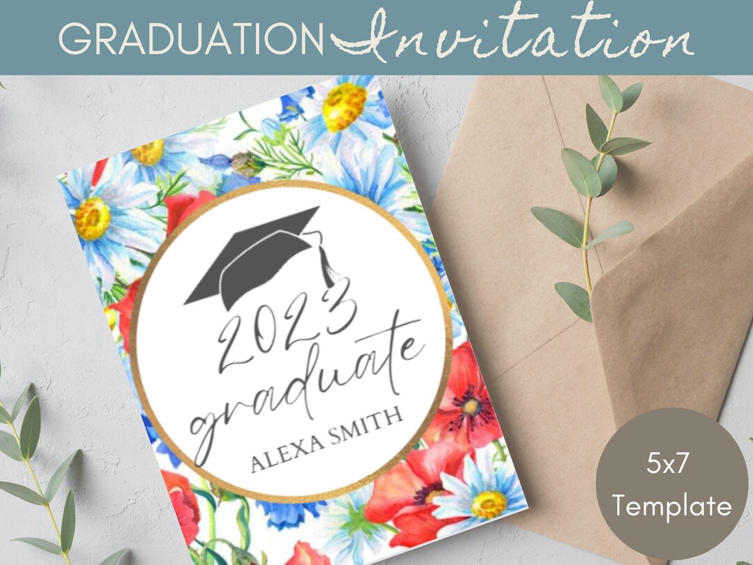 Graduation Invitation Template Graduation Invites Graduation Invitation ...