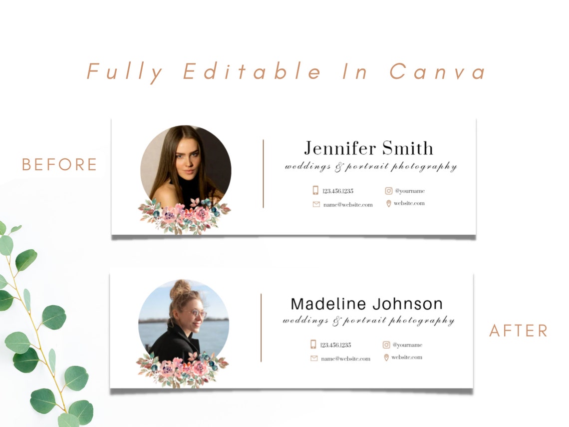 Email Signature Simple | Photographer Signature | Signature Logo ...