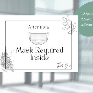 Mask Required Sign for Business | Custom Mask Sign | Mask Required to ...