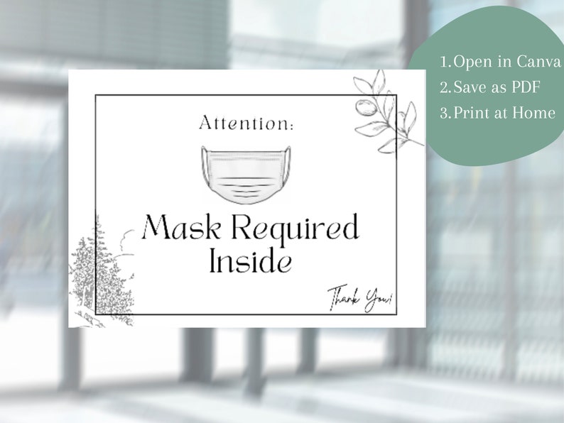 Mask Required Sign for Business | Custom Mask Sign | Mask Required to ...