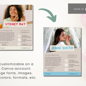 3 Page Influencer Media Kit | Tiktok | Influencer Rate Sheet ...