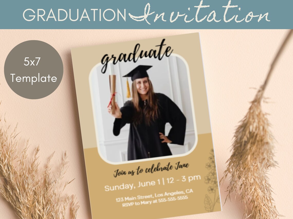 Graduation Invitation Template Photo Graduation Invitation College ...