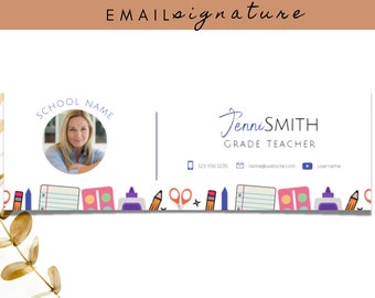 Teacher Email Signature Block - Etsy