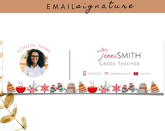 Email Signature Template Teacher | Signature Logo | Gmail Signature ...